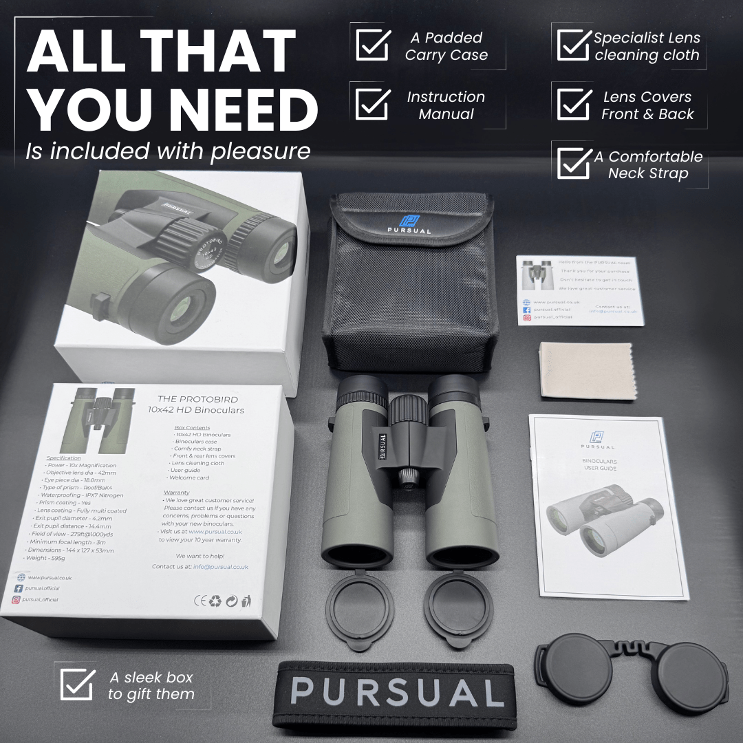 PROTOBIRD 10x42 HD Binoculars in Woodland Khaki – Pursual